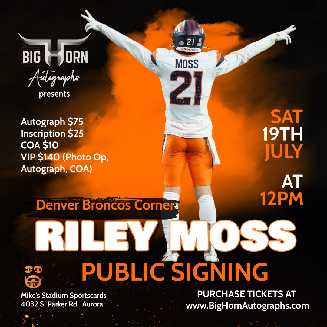 Riley Moss Public Signing | Big Horn Autographs