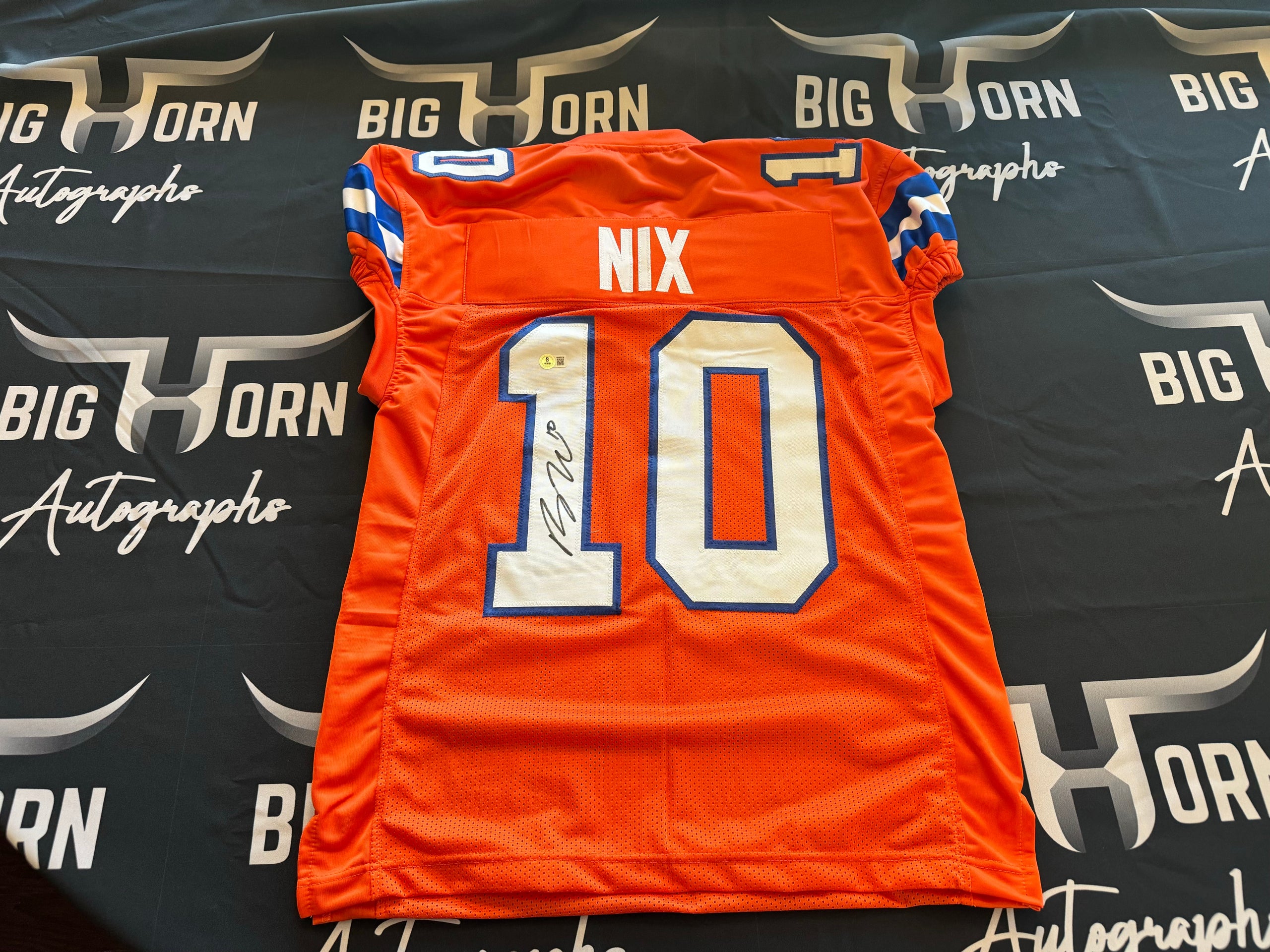 Bo Nix Custom Throwback Dener Broncos Jersey | Big Horn Autographs