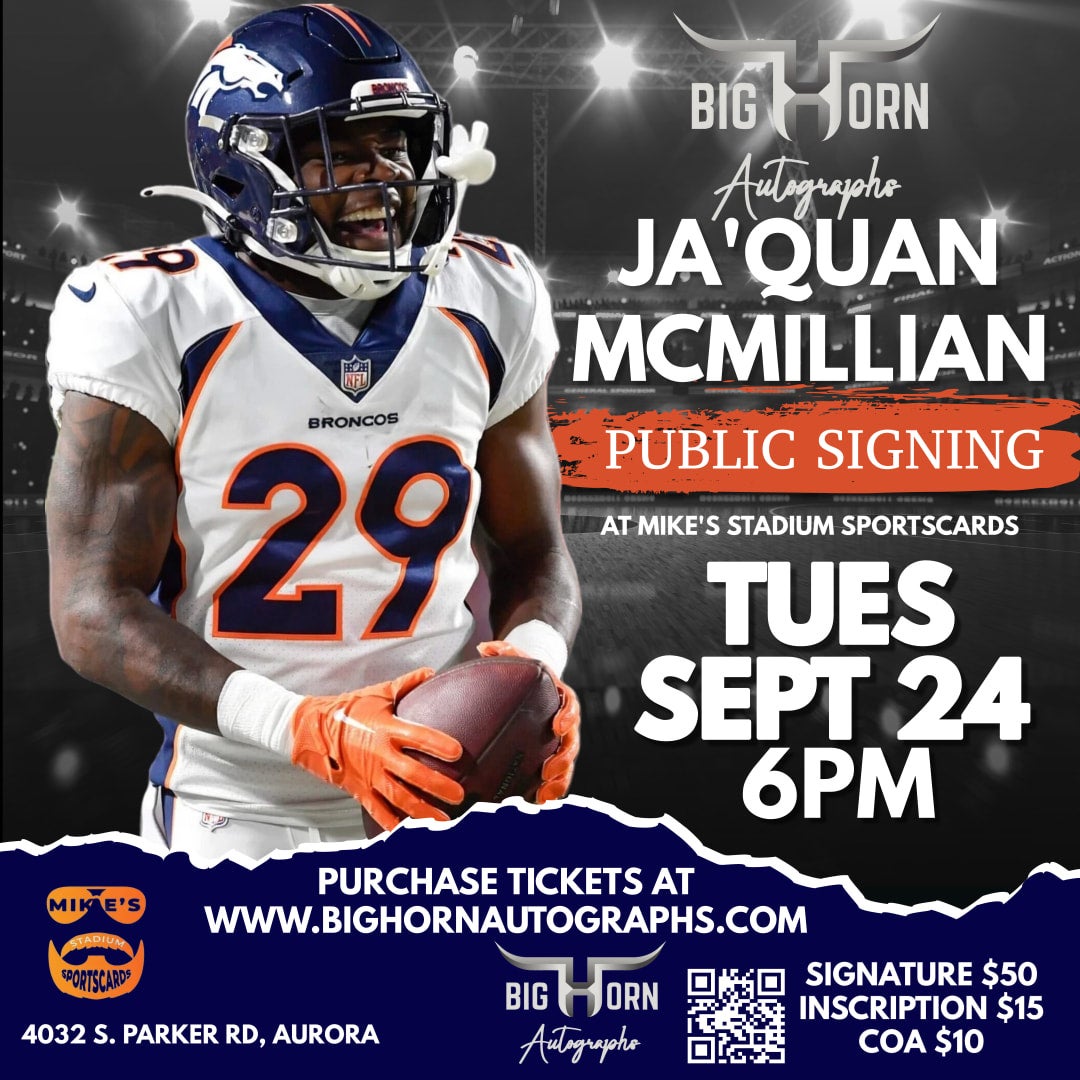 Ja'Quan McMillian Public Signing | Big Horn Autographs
